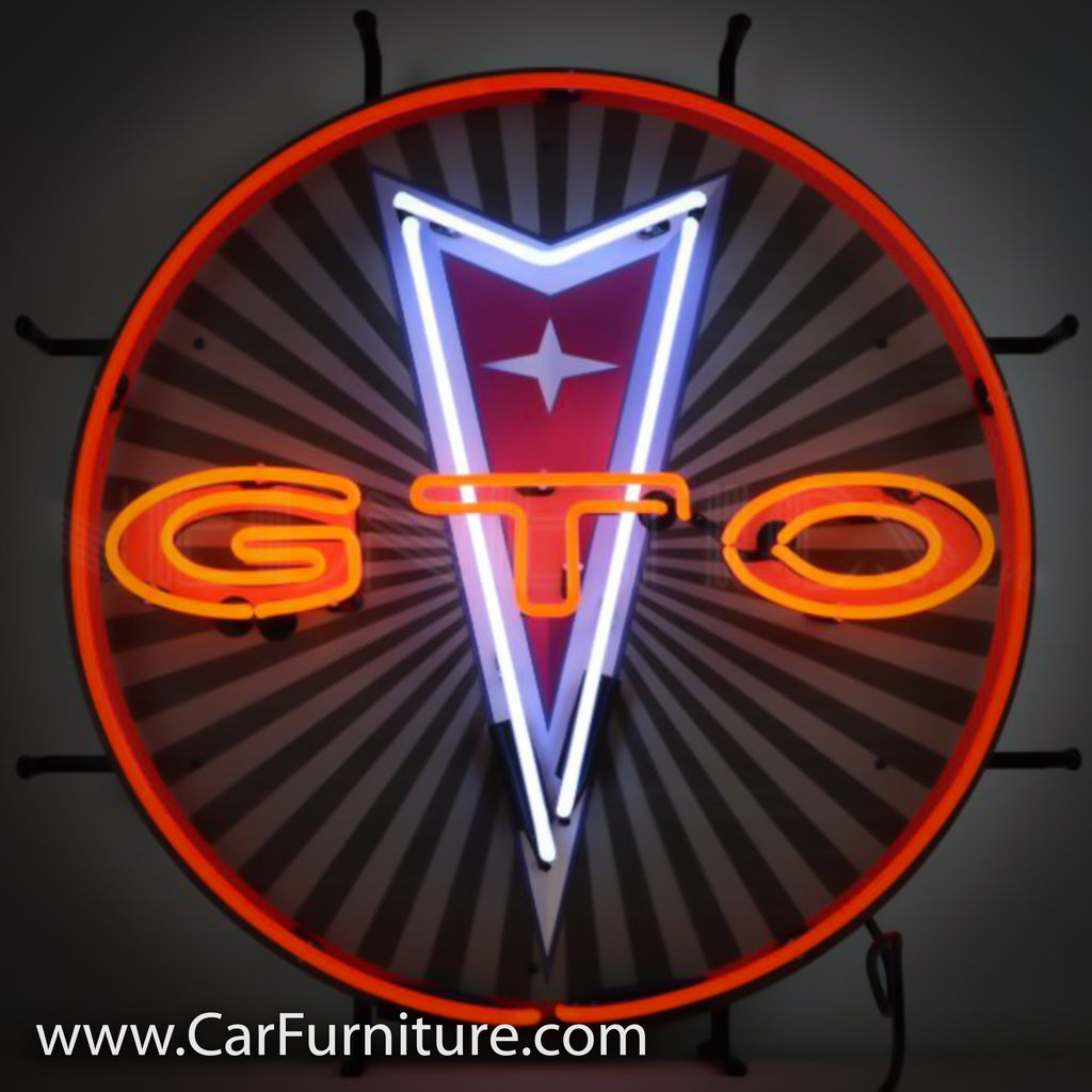GTO Pontiac Neon Sign with Backing – CarFurniture.com