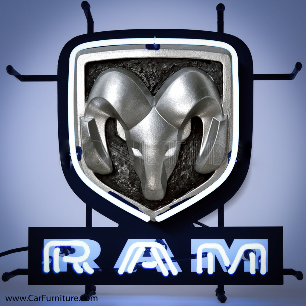 Dodge Ram Mini Neon Sign with Backing – CarFurniture.com
