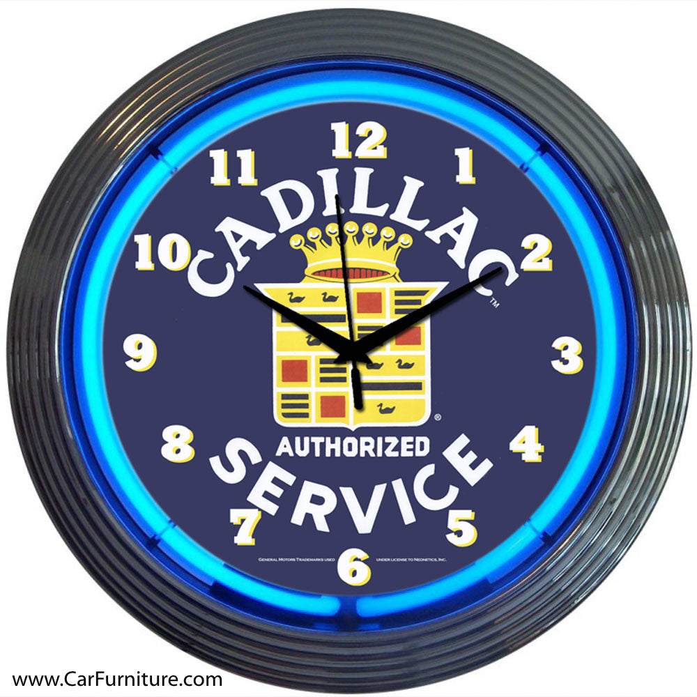 Classic Cadillac Neon Clock – CarFurniture.com