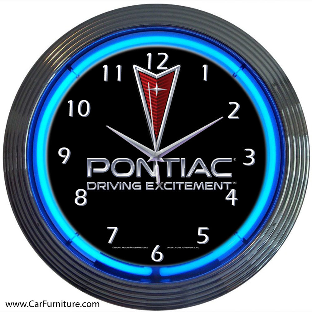 Pontiac Neon Clock – CarFurniture.com